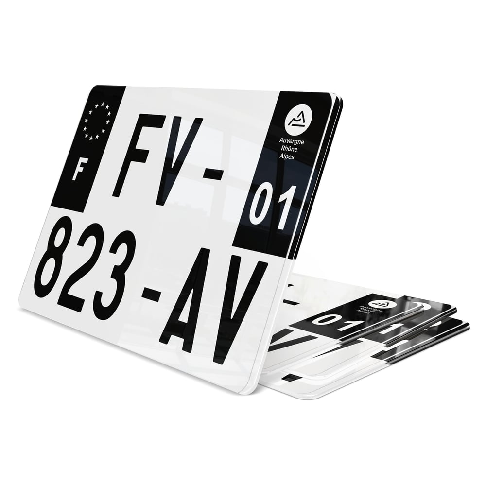 Plaque Immatriculation Moto Noire X Cm Petit Format Plaque Immat