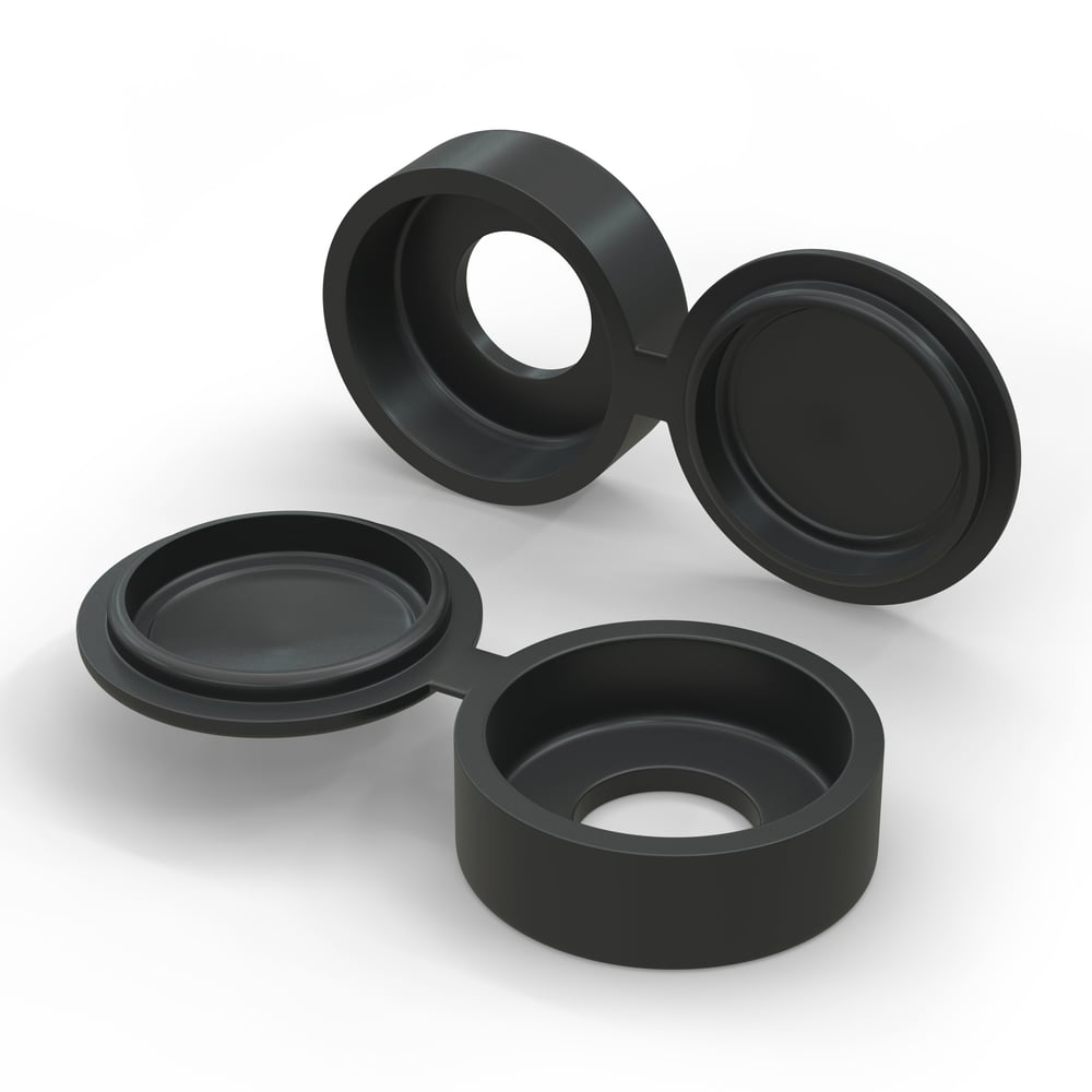 Lot de 2 caches rivets Noirs | Plaque Immat