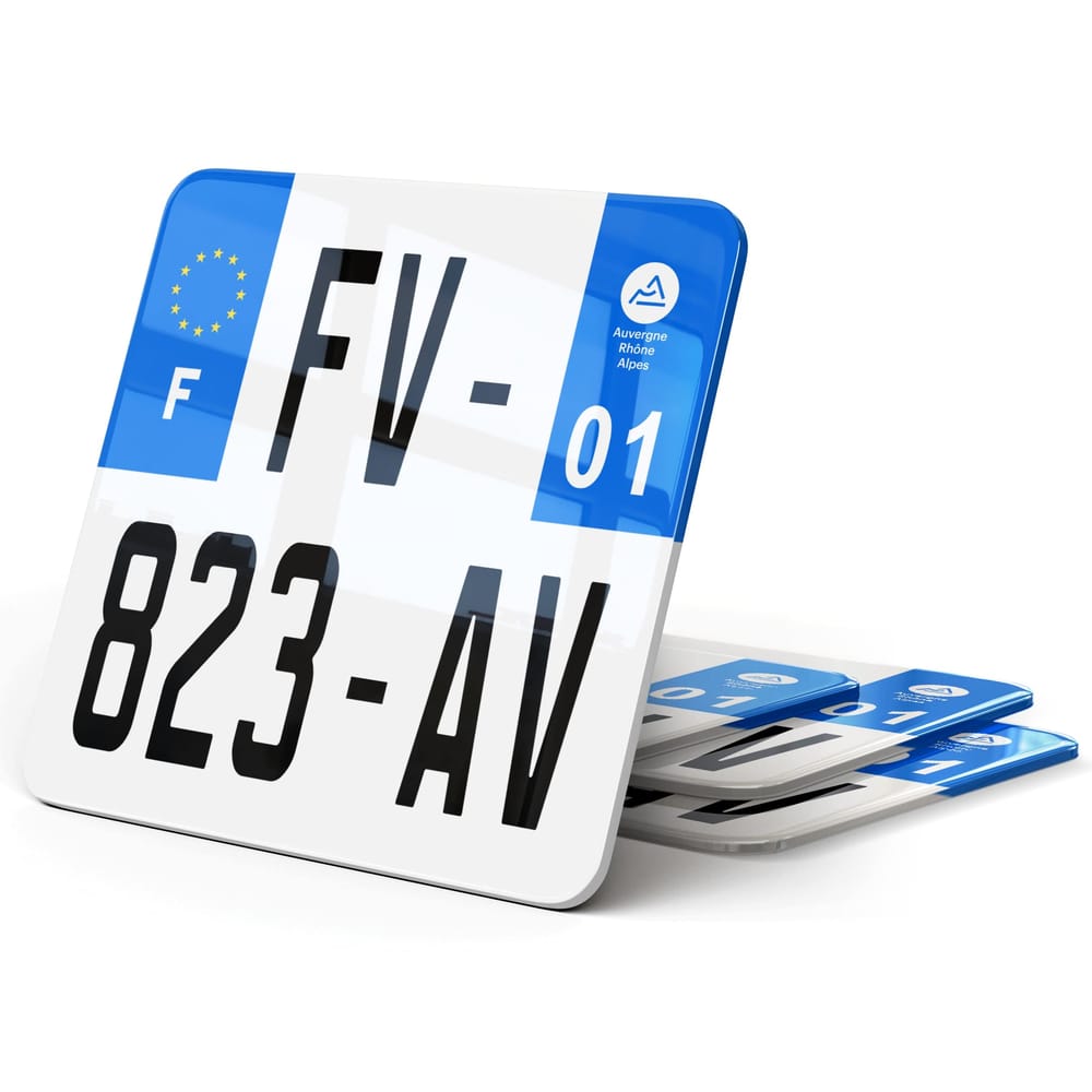 Plaque immatriculation Moto enduro 10x10cm | Plaque Immat