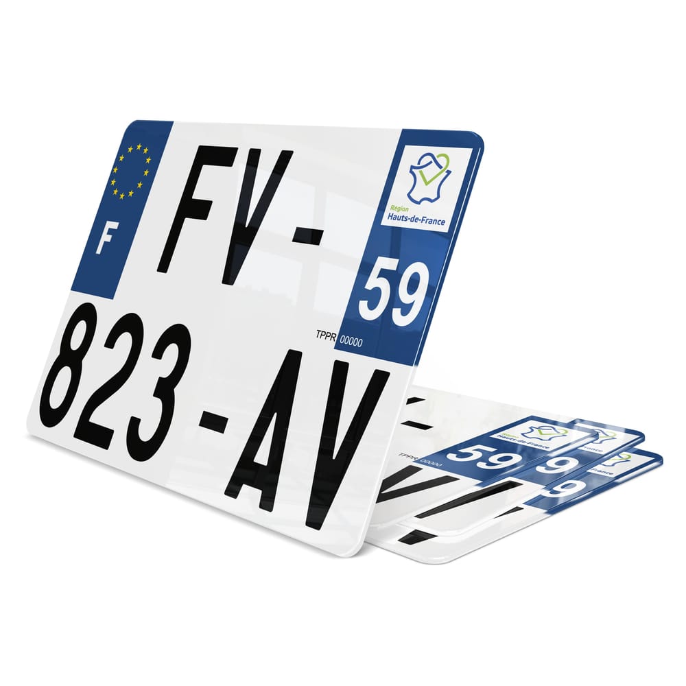 Plaque d'immatriculation 27,5x20 cm Nord 59 | Plaque Immat