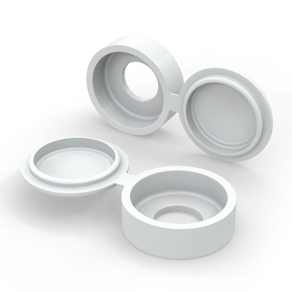 Lot de 2 caches rivets Blancs | Plaque Immat