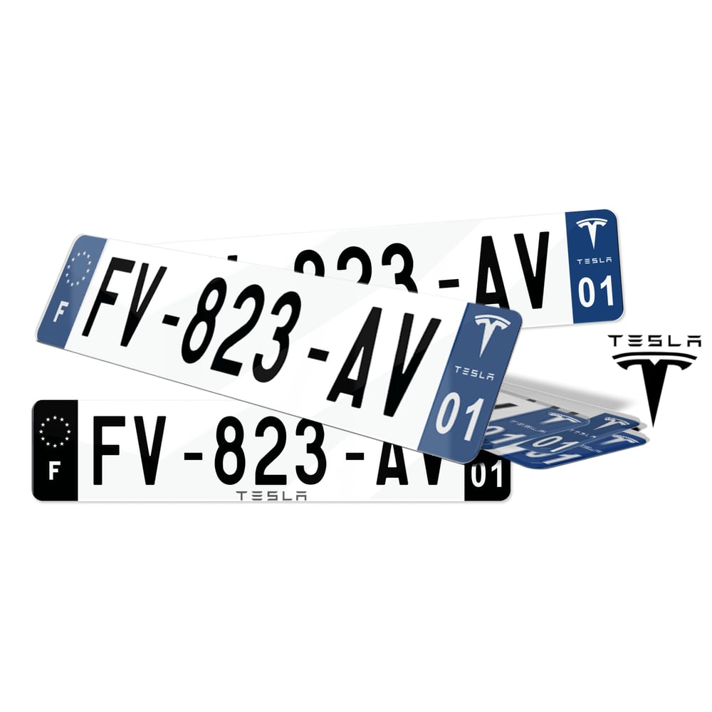 Plaque Immatriculation pour voiture TESLA | Plaque Immat
