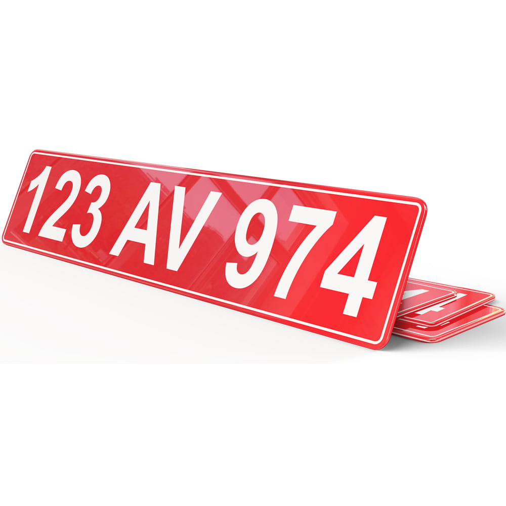 Plaque immatriculation Rouge GEX Zone Franche | Plaque Immat