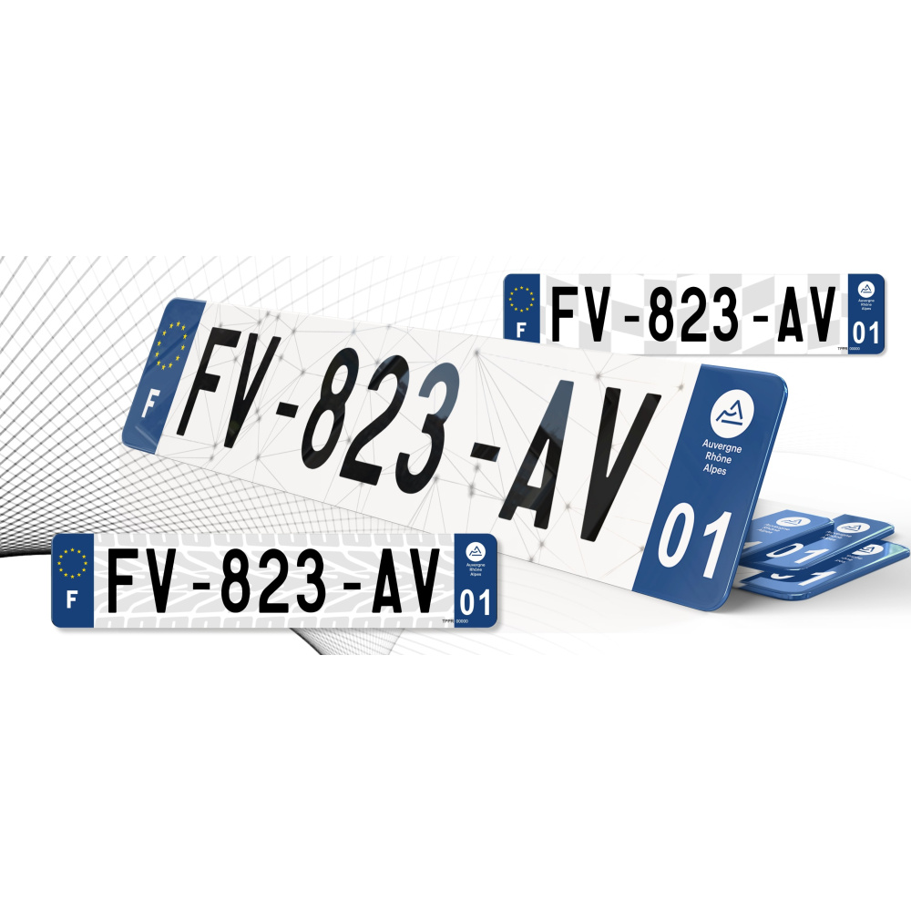 Plaque immatriculation fond filigrane | Plaque Immat