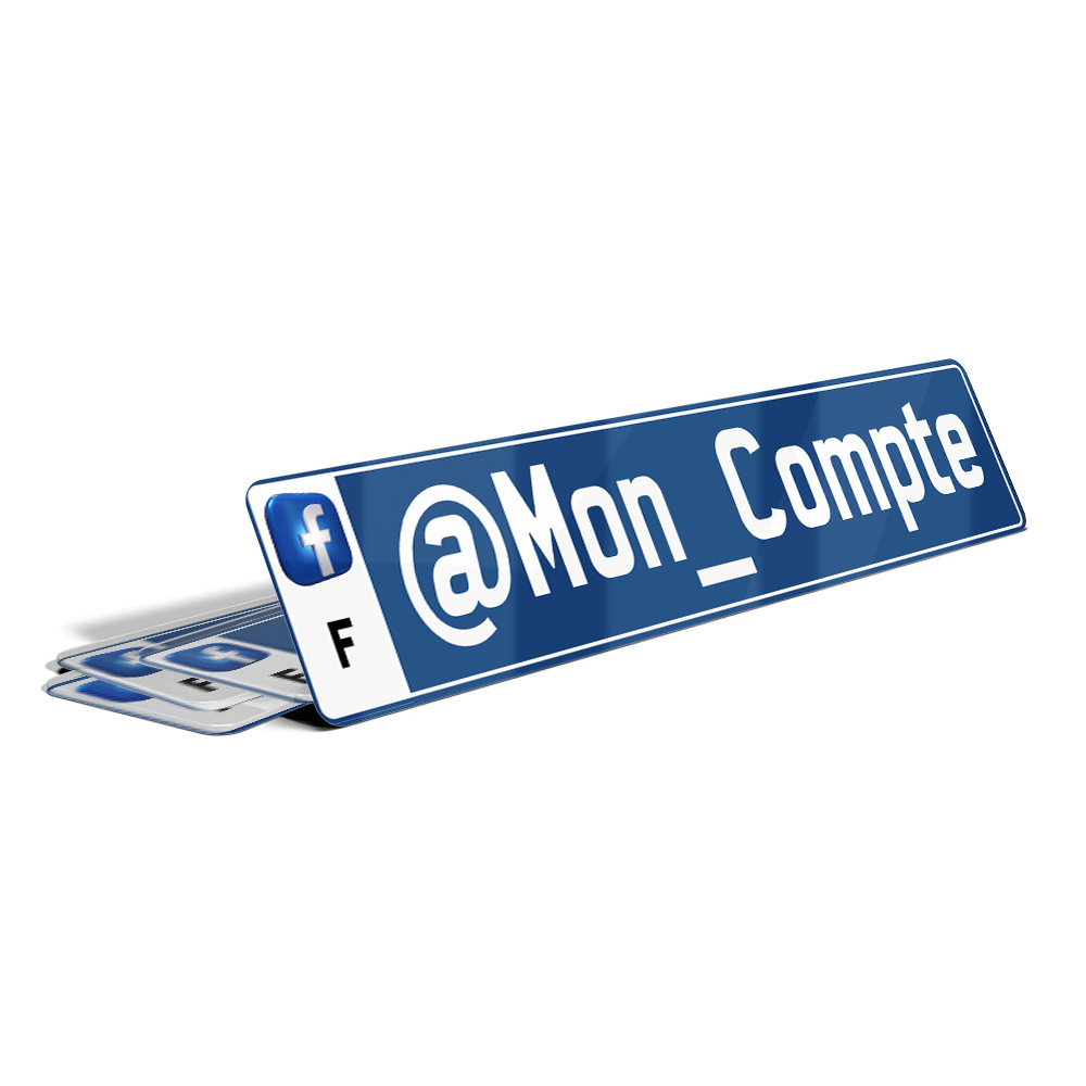 Plaque immatriculation Compte Facebook | Plaque Immat
